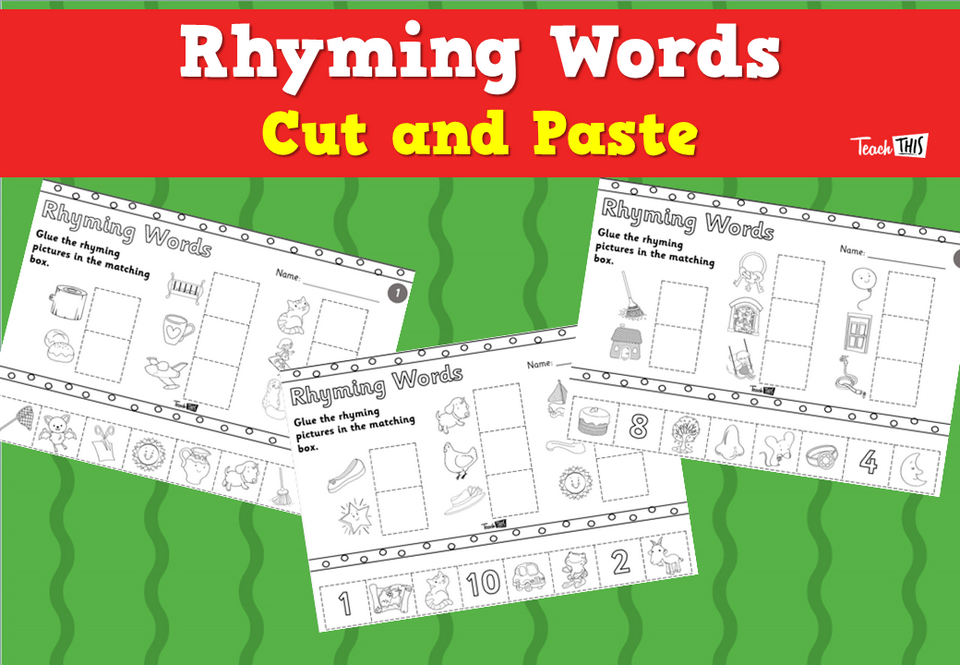 Rhyming Words Cut and Paste :: Teacher Resources and Classroom Games ...