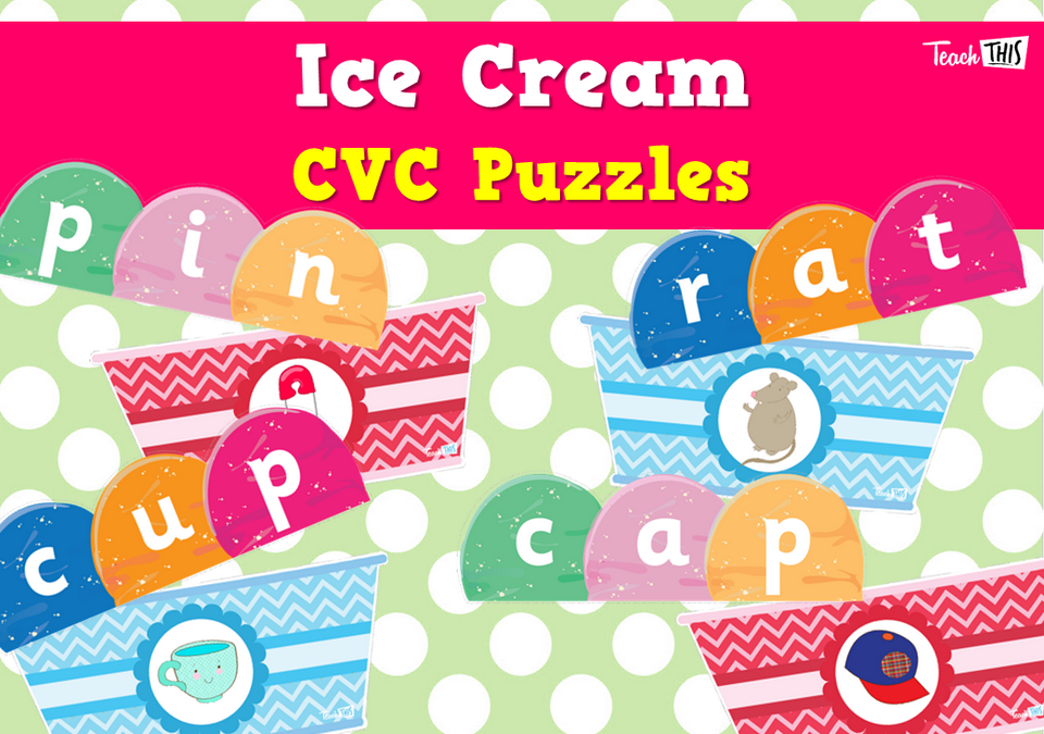 Ice Cream - CVC Puzzles :: Teacher Resources and Classroom Games ...