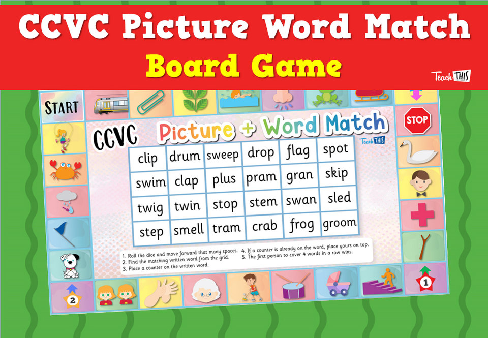 CCVC - Picture To Word Match :: Teacher Resources and Classroom Games ...