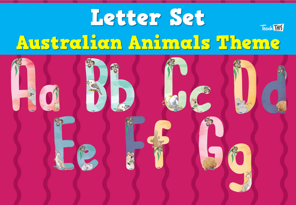 Letter Set - Australian Animals Theme :: Teacher Resources and ...