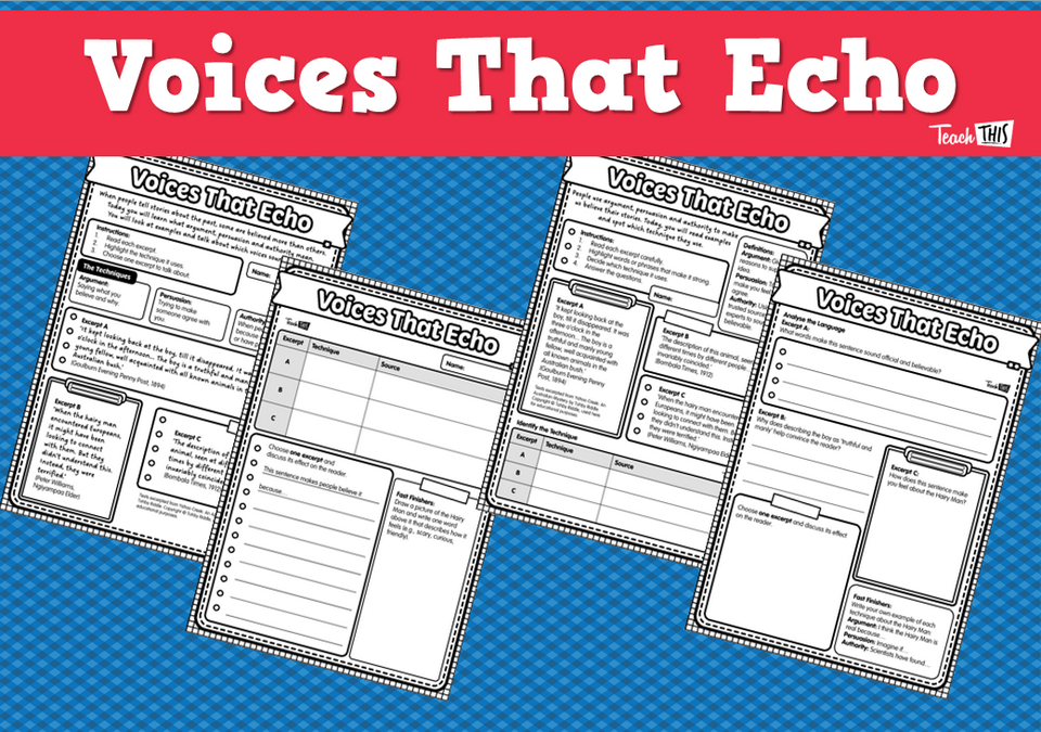Voices That Echo :: Teacher Resources and Classroom Games :: Teach This