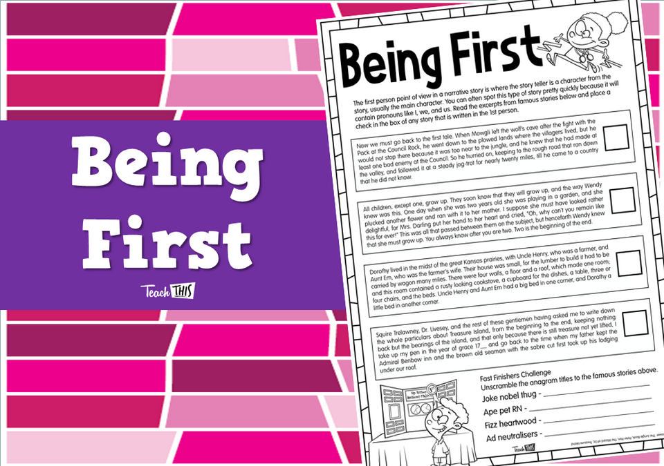 Being First :: Teacher Resources and Classroom Games :: Teach This