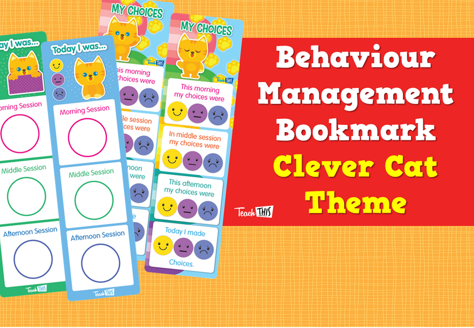 Behaviour Management Bookmark - Clever Cat Theme :: Teacher Resources ...