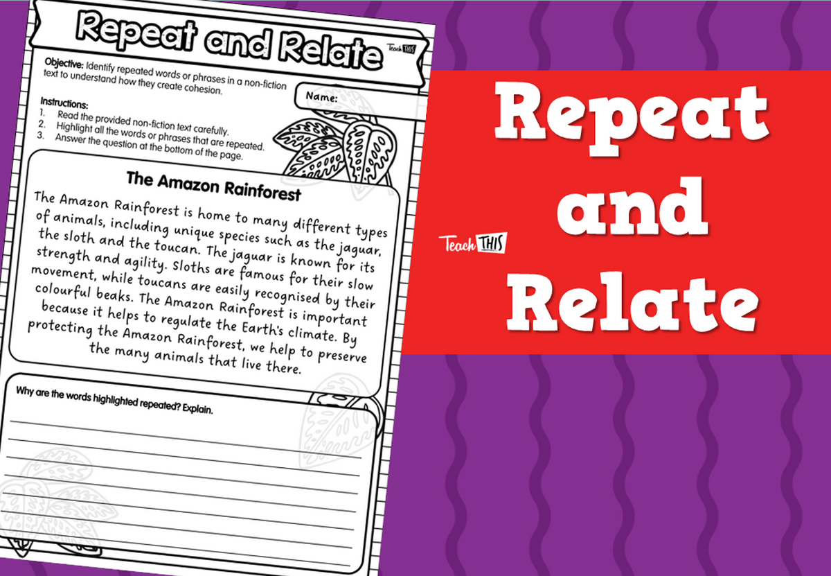 Repeat and Relate :: Teacher Resources and Classroom Games :: Teach This
