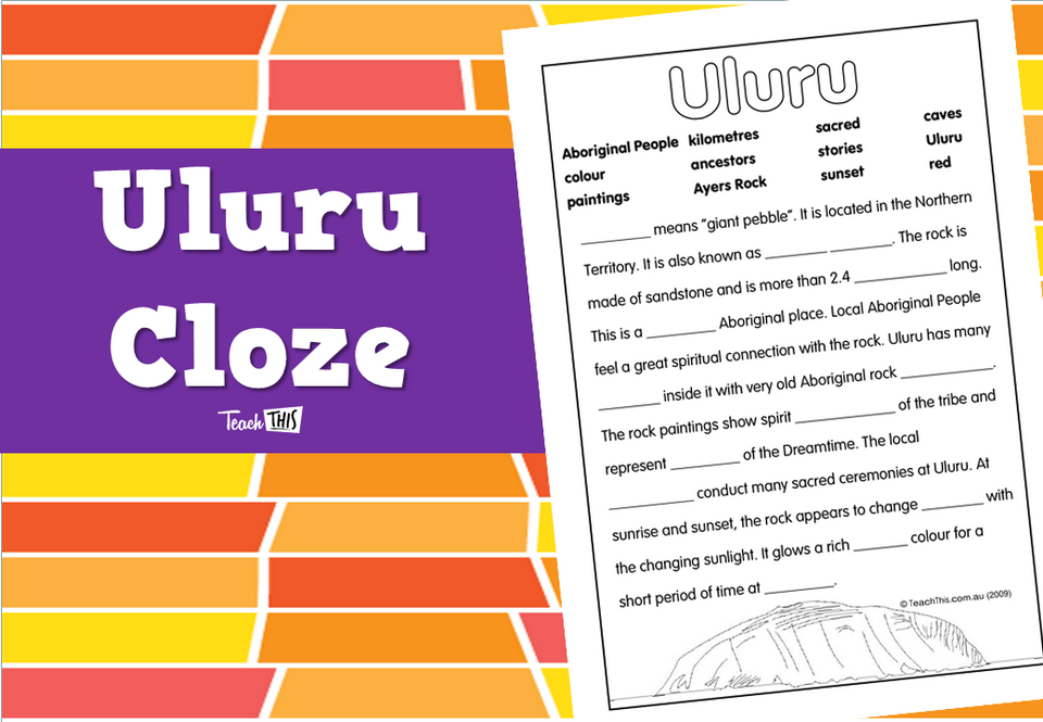 Uluru Cloze :: Teacher Resources and Classroom Games :: Teach This