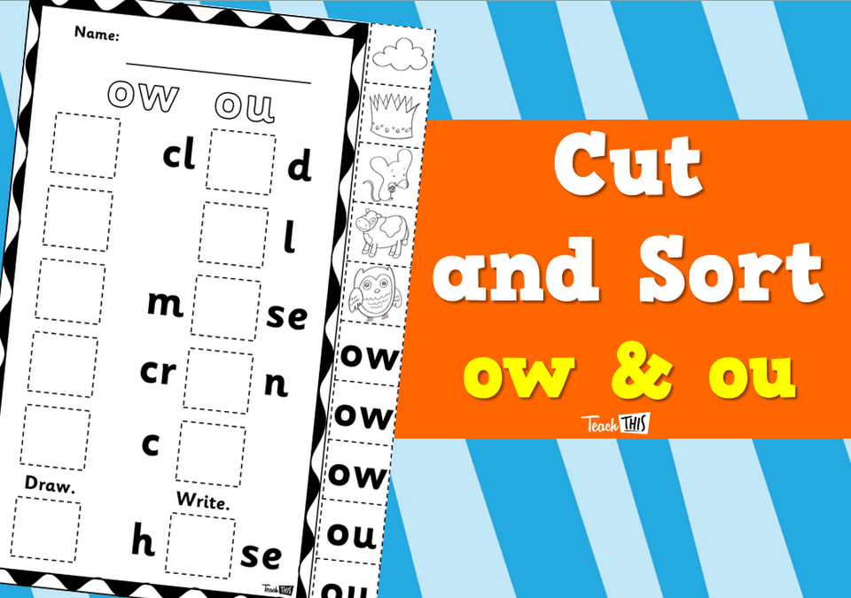 Cut and Sort - ow & ou :: Teacher Resources and Classroom Games ...