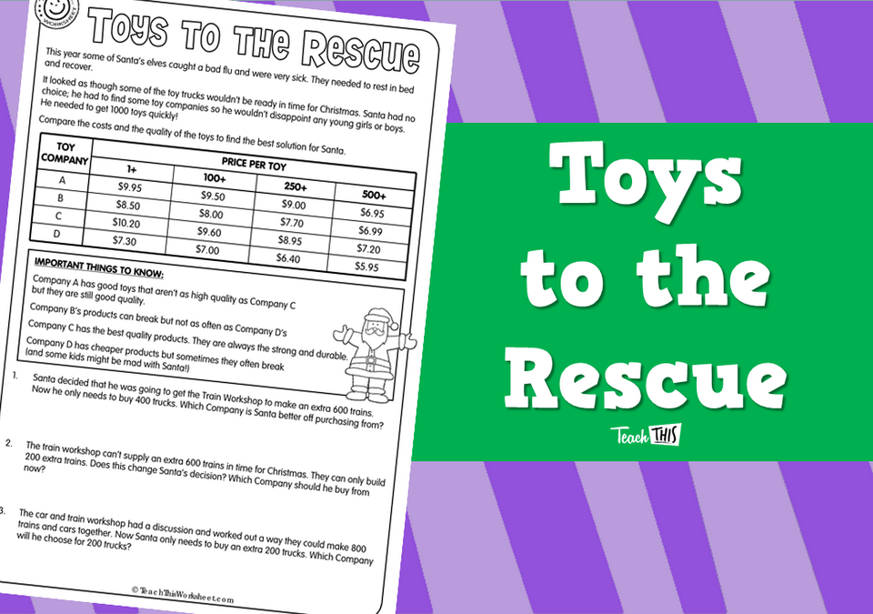 Toys to the Rescue :: Teacher Resources and Classroom Games :: Teach This