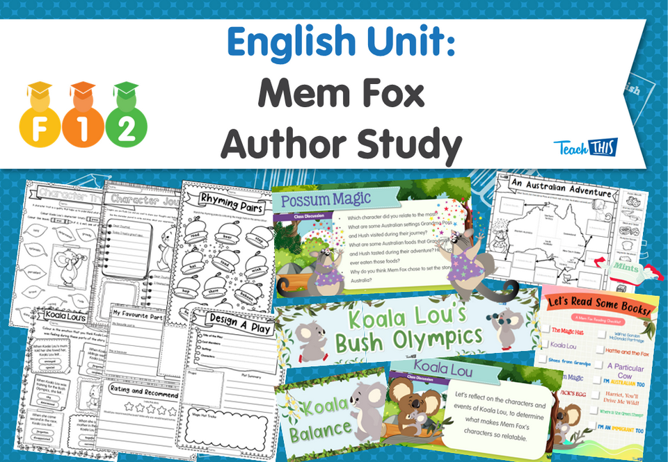 English Unit: Mem Fox Author Study :: Teacher Resources and Classroom ...