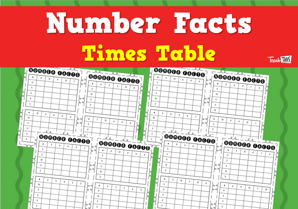 Number Facts - Times Table :: Teacher Resources and Classroom Games ...