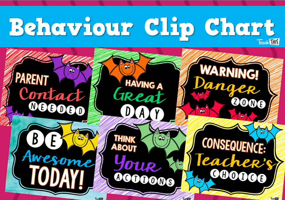 Behaviour Clip Chart Set :: Teacher Resources and Classroom Games ...