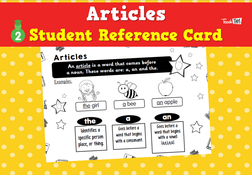 Articles - Student Reference Card :: Teacher Resources and Classroom ...