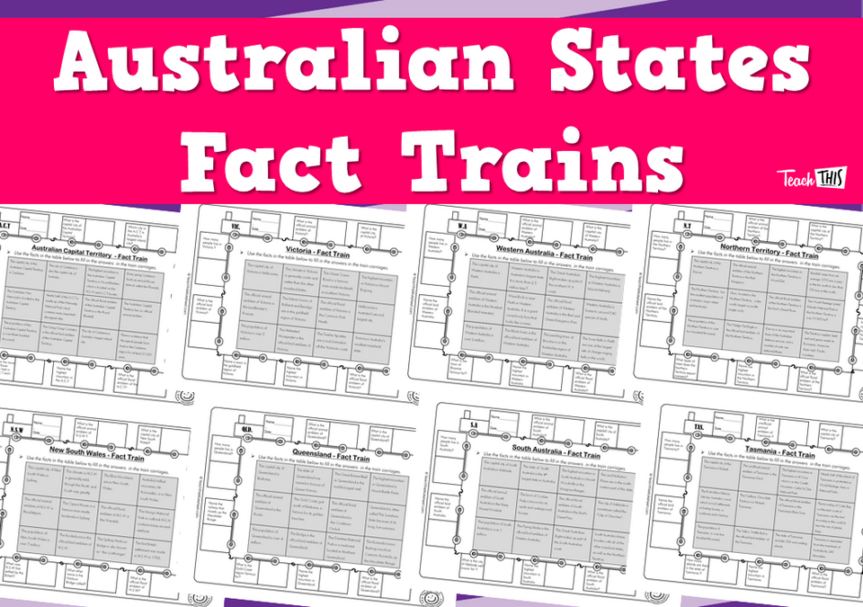 Australian States - Fact Trains :: Teacher Resources and Classroom ...