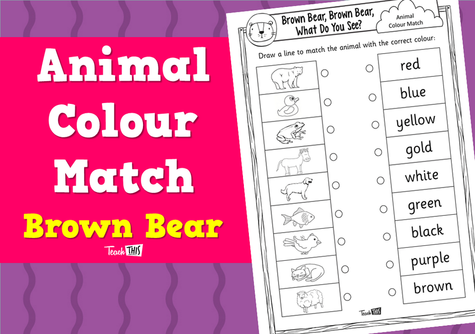 Animal Colour Match - Brown Bear :: Teacher Resources and Classroom ...