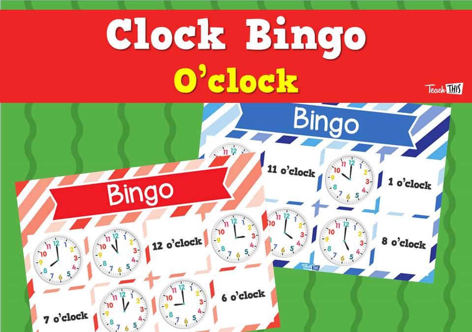 Clock Bingo - O'clock :: Teacher Resources and Classroom Games :: Teach ...