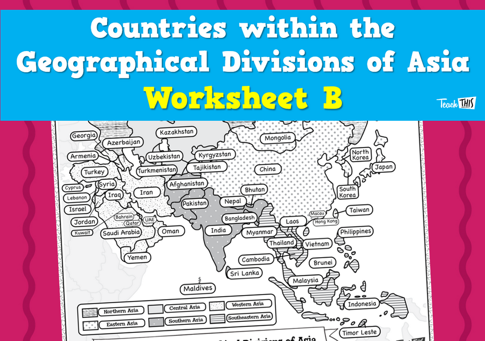 Map Of Asia Worksheet