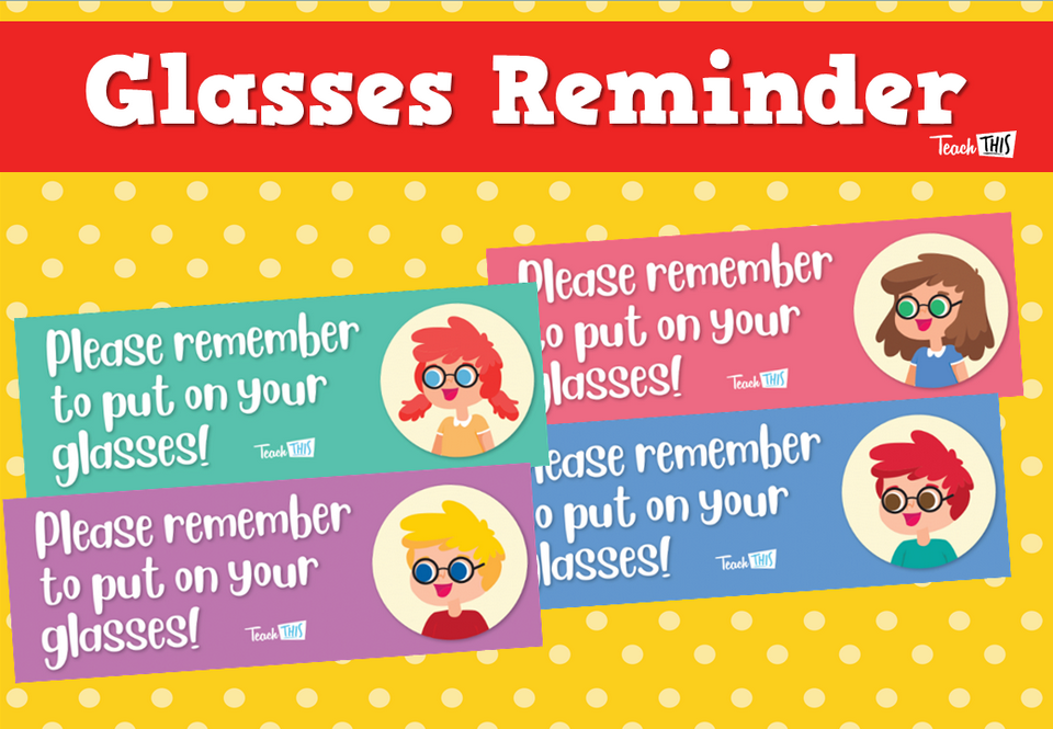 Glasses Reminder :: Teacher Resources and Classroom Games :: Teach This