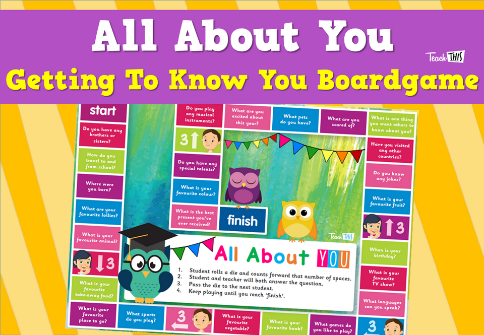 All About You - Getting To Know You Boardgame :: Teacher Resources and ...