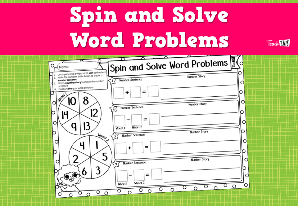 Spin and Solve Word Problems :: Teacher Resources and Classroom Games ...