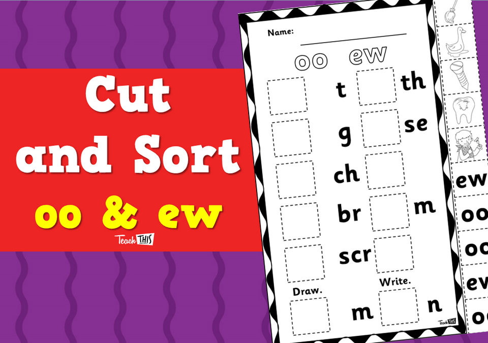 Cut and Sort - oo & ew :: Teacher Resources and Classroom Games ...