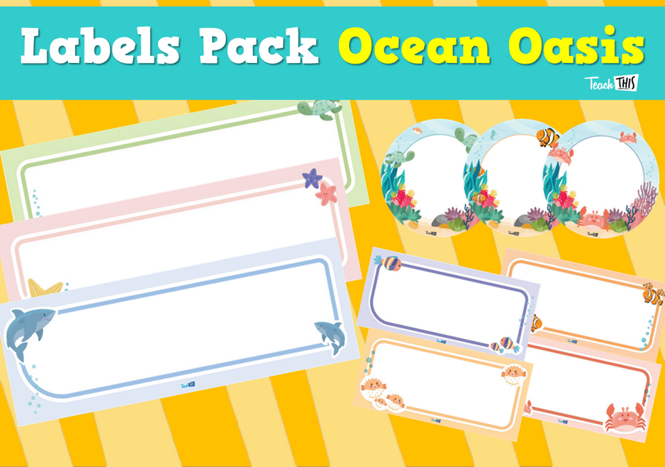 Labels Pack - Ocean Oasis :: Teacher Resources and Classroom Games ...
