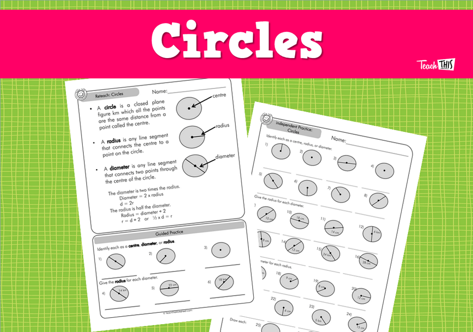 Circles (answers incl) 4pg :: Teacher Resources and Classroom Games ...