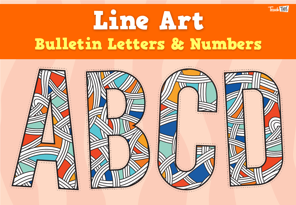 Line Art – Bulletin Letters & Numbers :: Teacher Resources and ...