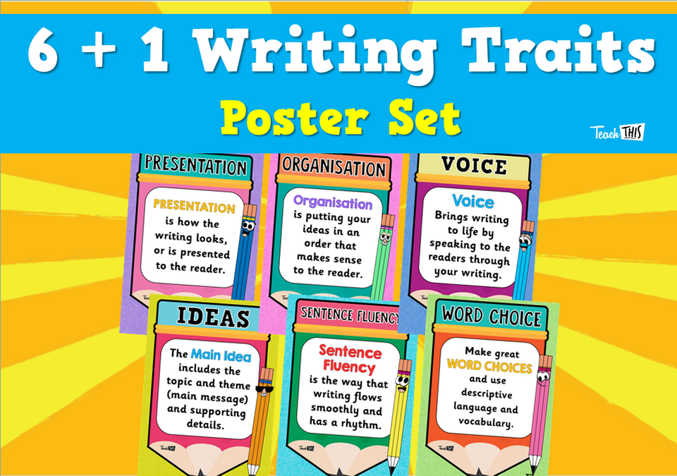 6 1 Writing Traits Poster Set Teacher Resources And Classroom 