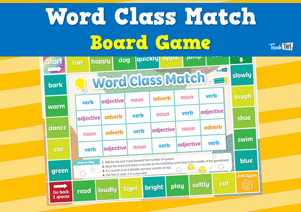 Word Class Match - Board Game :: Teacher Resources and Classroom Games ...