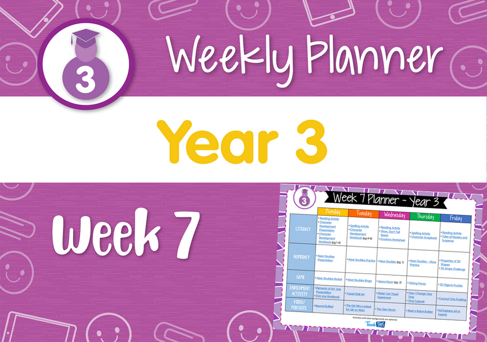 Weekly Planner - Year 3 Week 7 :: Teacher Resources and Classroom Games ...