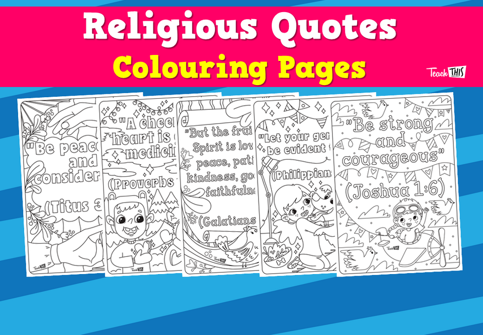 Religious Quotes – Colouring Pages :: Teacher Resources and Classroom ...