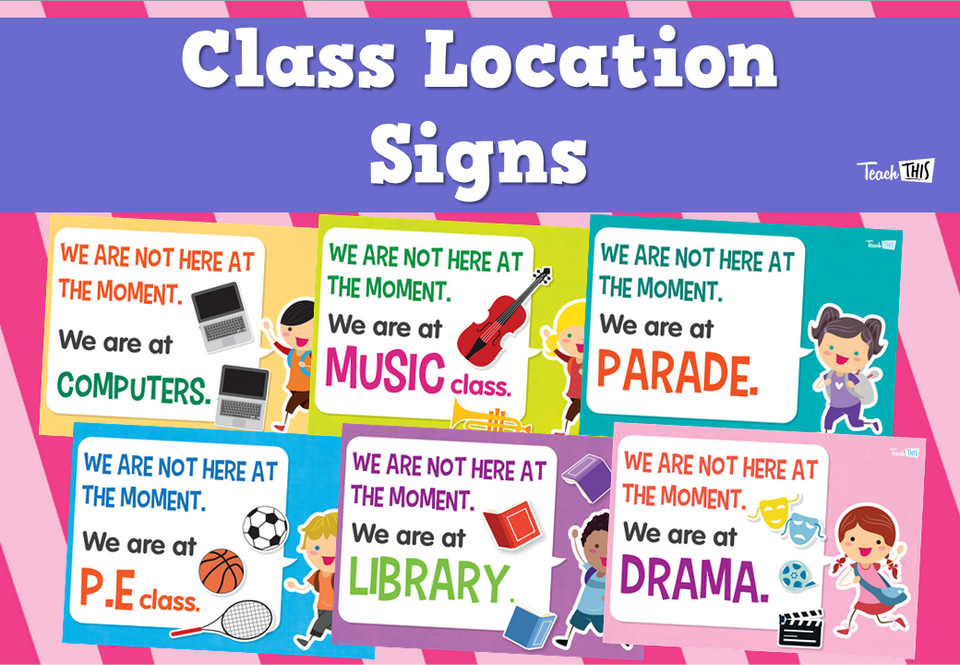 Class Location Signs :: Teacher Resources and Classroom Games :: Teach This