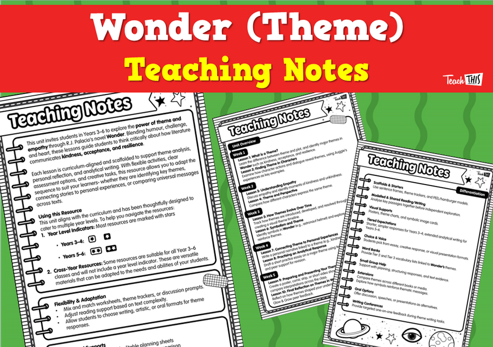 Wonder (Theme) - Teaching Notes :: Teacher Resources and Classroom ...