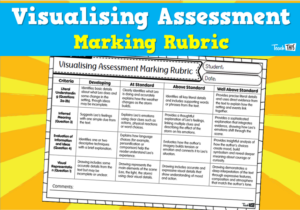 Visualising Assessment Marking Rubric :: Teacher Resources and ...