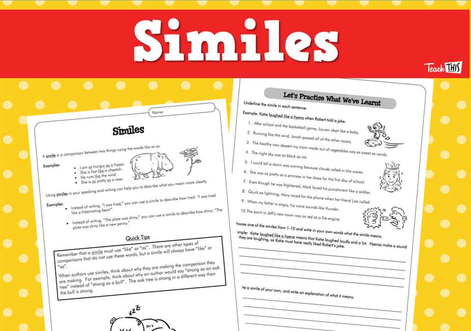 Similes :: Teacher Resources and Classroom Games :: Teach This