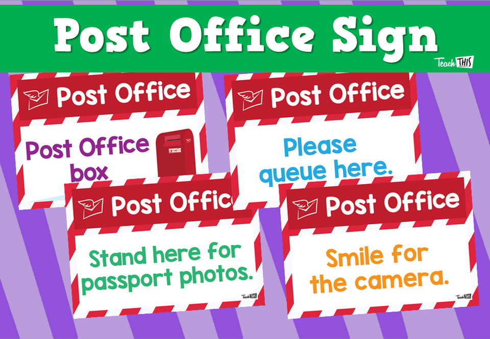 Post Office Sign :: Teacher Resources and Classroom Games :: Teach This