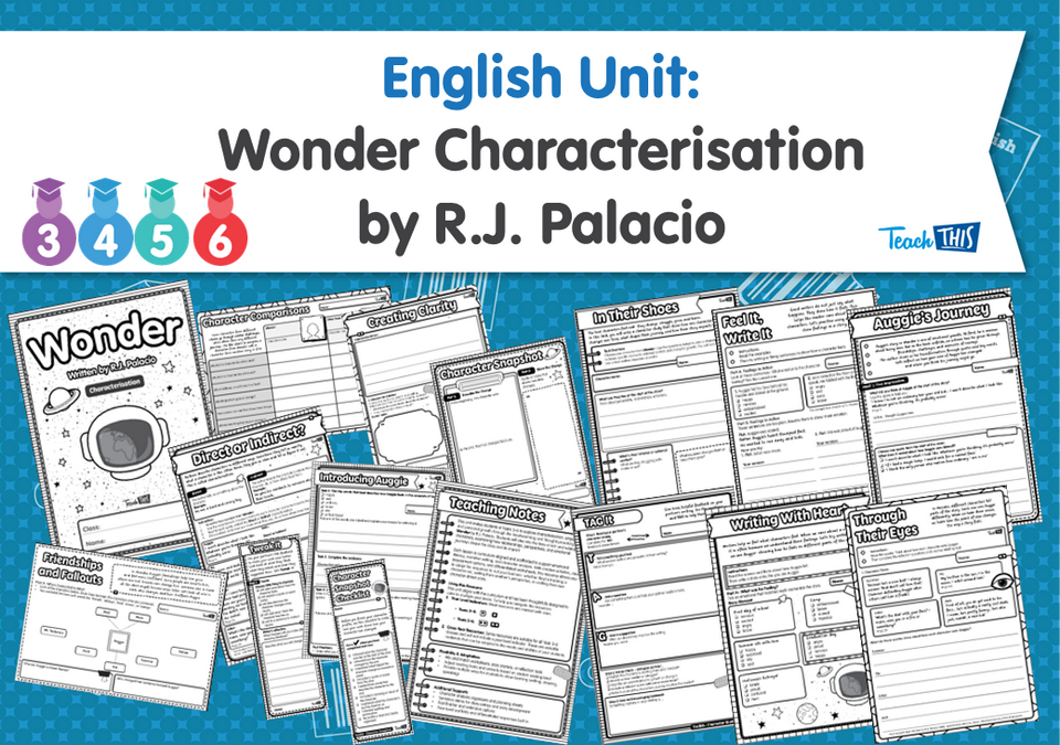 English Unit: Wonder Characterisation :: Teacher Resources and ...