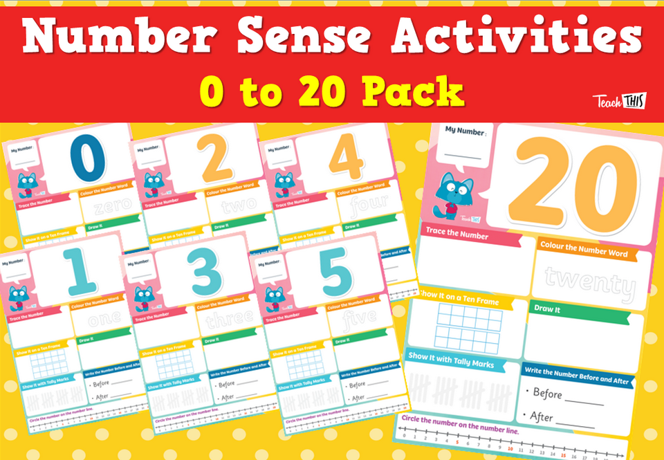 Number Sense Activities - 0 to 20 Pack :: Teacher Resources and ...
