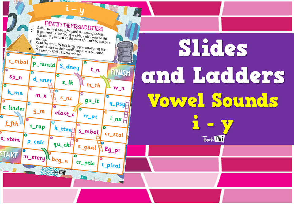 Slides and Ladders – Vowel Sounds i - y :: Teacher Resources and ...