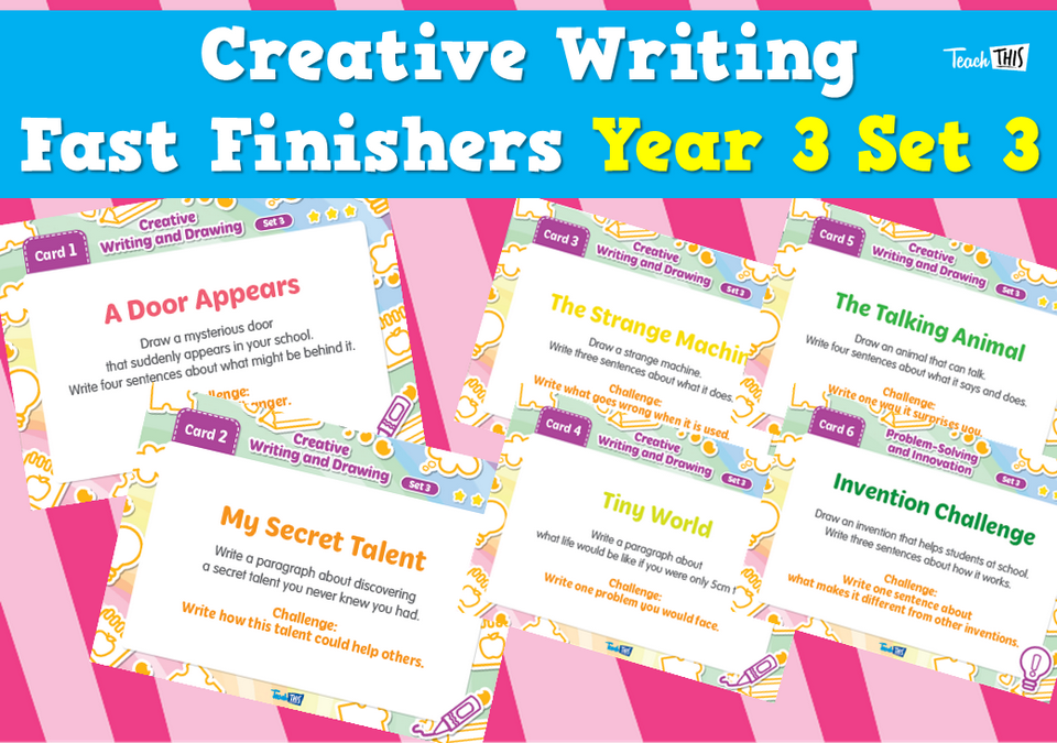 Creative Writing and Drawing Fast Finishers - Year 3 Set 3 :: Teacher ...