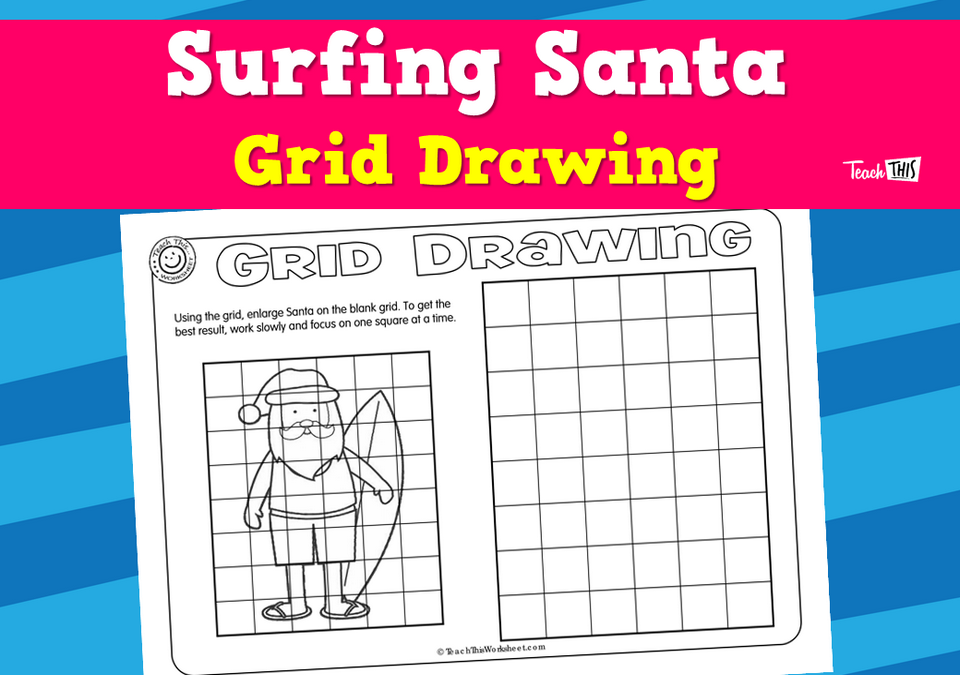 Grid Drawing - Surfing Santa :: Teacher Resources and Classroom Games ...