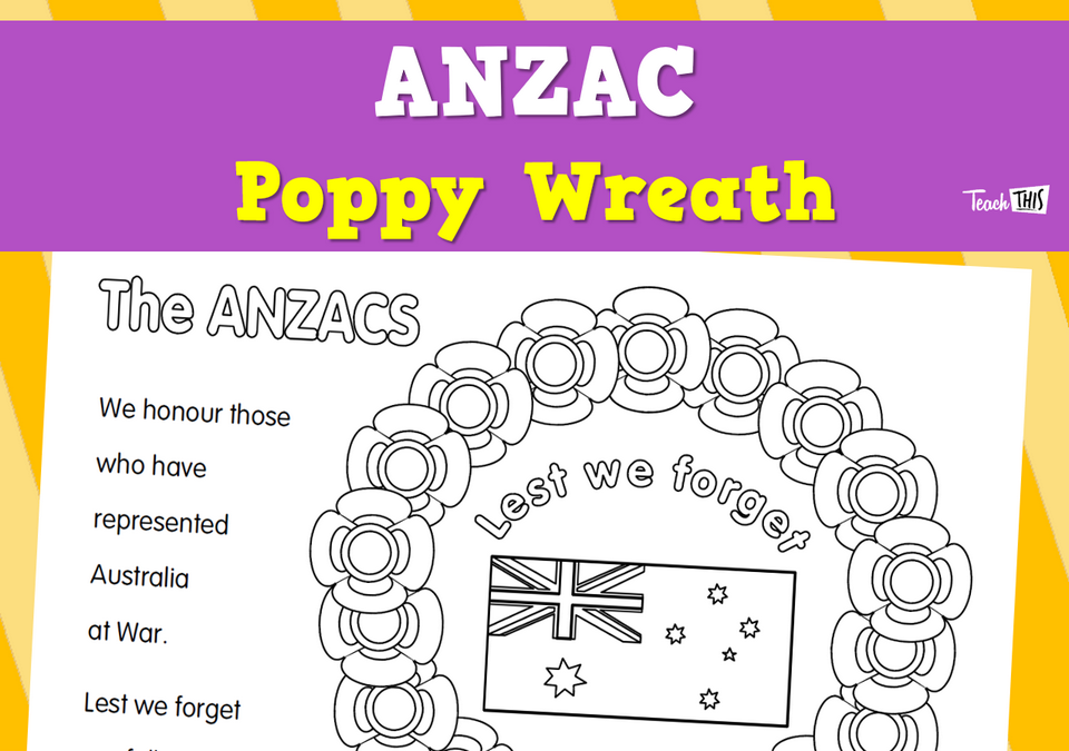 ANZAC Poppy Wreath :: Teacher Resources and Classroom Games :: Teach This