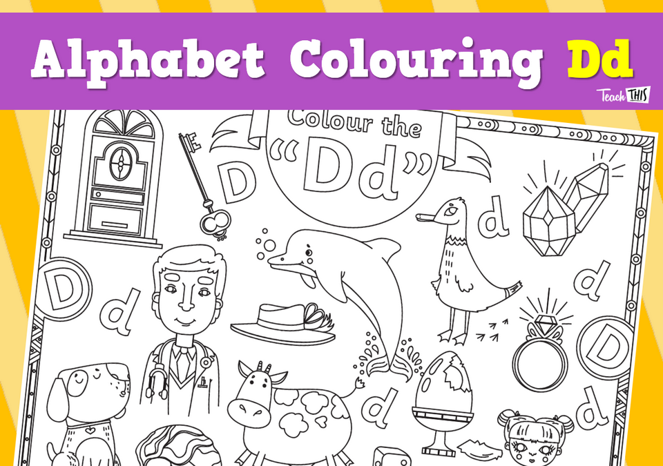 Alphabet Colouring Dd :: Teacher Resources and Classroom Games :: Teach ...