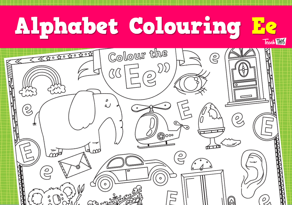 Alphabet Colouring Ee :: Teacher Resources and Classroom Games :: Teach ...