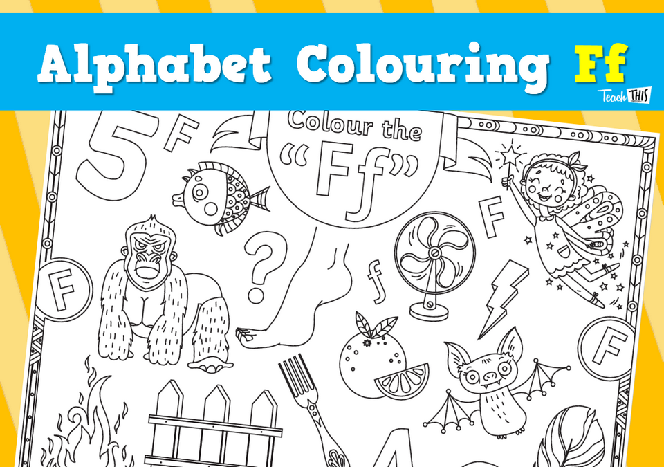 Alphabet Colouring Ff :: Teacher Resources and Classroom Games :: Teach ...