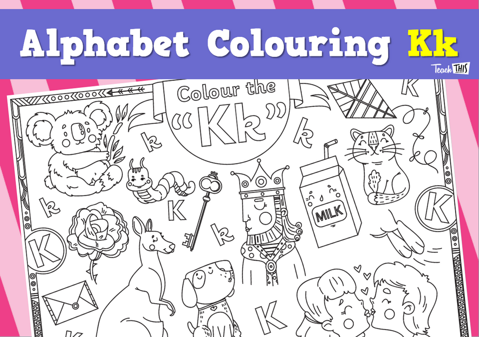 Alphabet Colouring Kk :: Teacher Resources and Classroom Games :: Teach ...