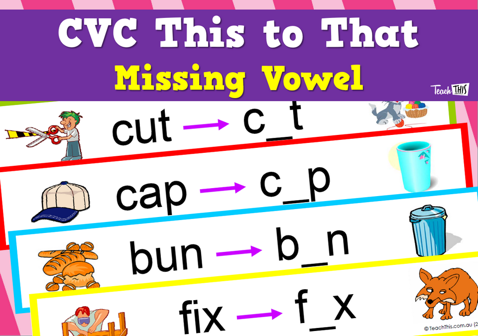 CVC-This to That-Missing Vowel :: Teacher Resources and Classroom Games ...