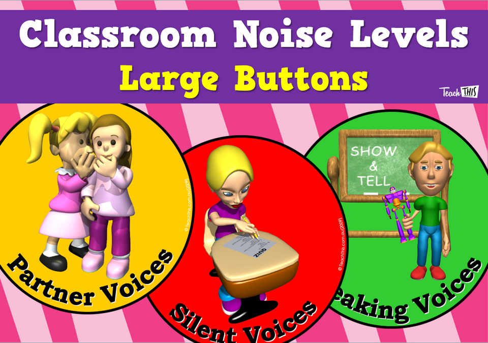 Classroom Noise Levels - Large Buttons :: Teacher Resources and ...
