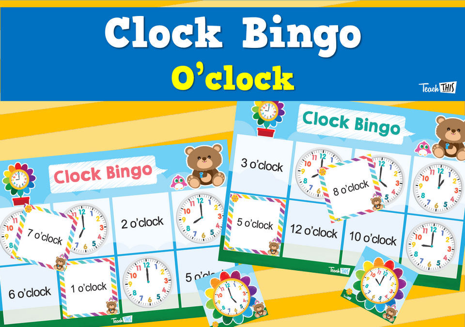 Clock Bingo - o'clock :: Teacher Resources and Classroom Games :: Teach ...