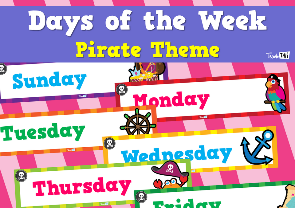 Days of the Week - Pirate :: Teacher Resources and Classroom Games ...