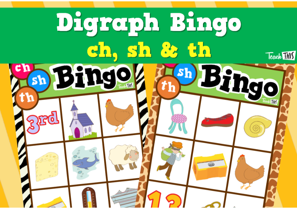 Digraph Bingo - ch, sh, th :: Teacher Resources and Classroom Games ...